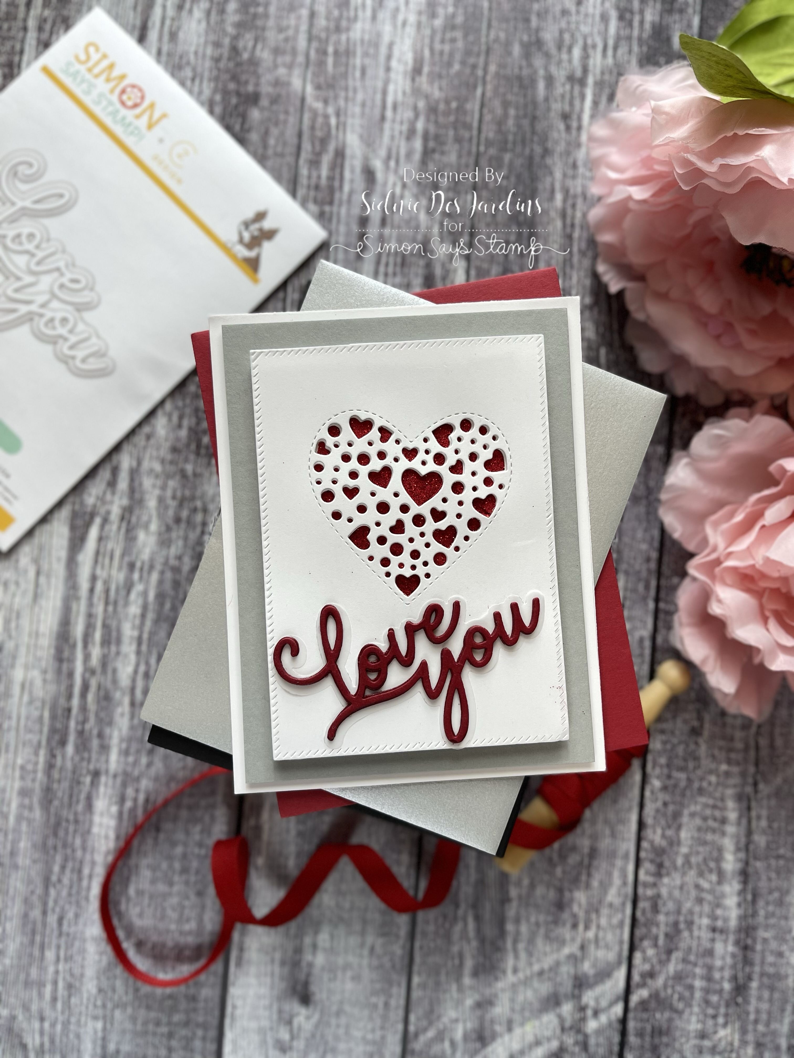 Simon Says Stamp / CZ Design Swoopy Love You die cut